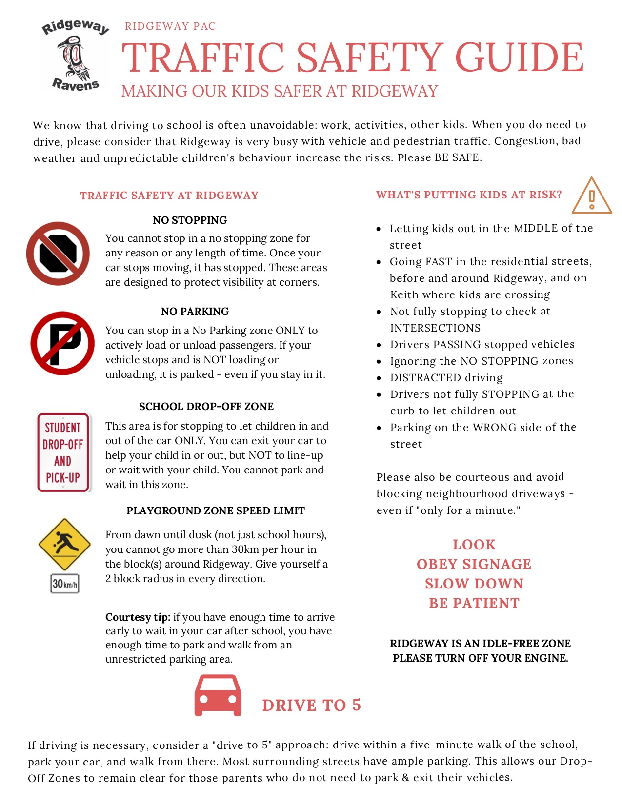 Traffic Safety – Ridgeway Parent Advisory Council